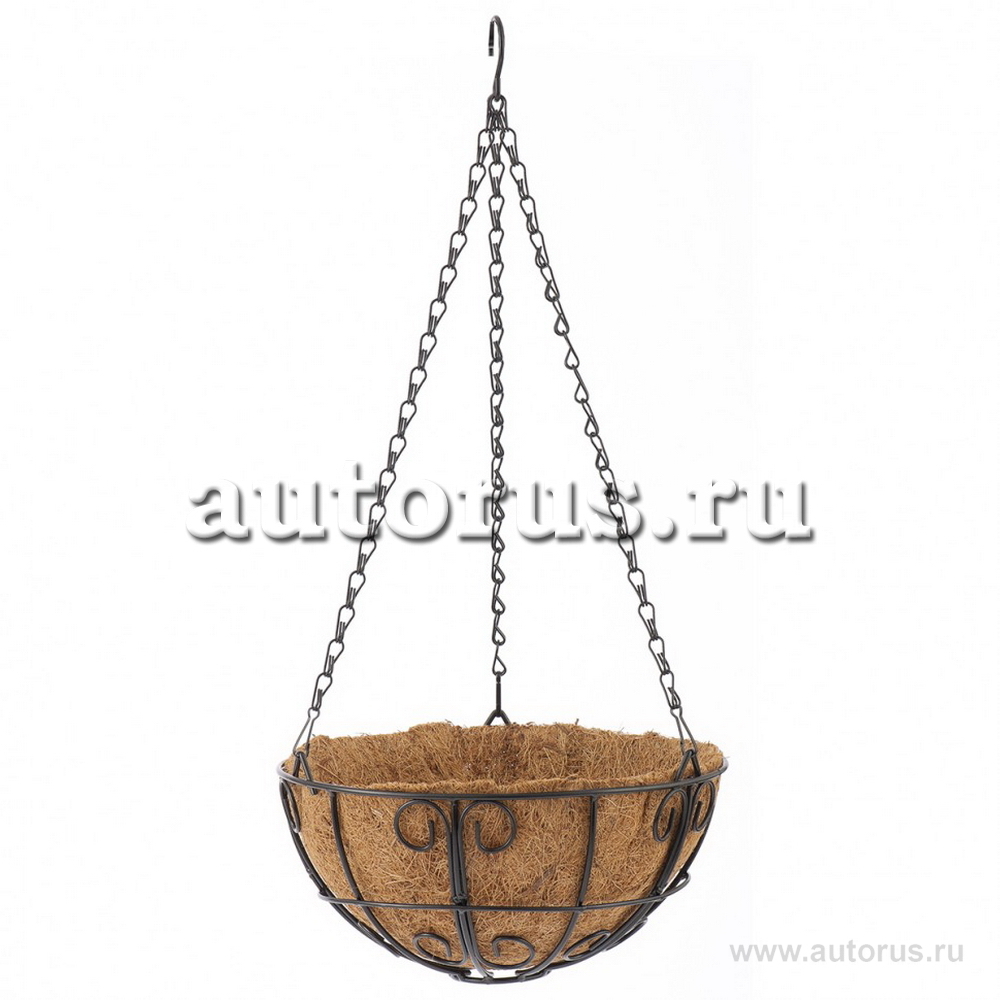 Подвесное кашпо с декором, 25 см, с кокосовой корзиной Palisad 69005 ...