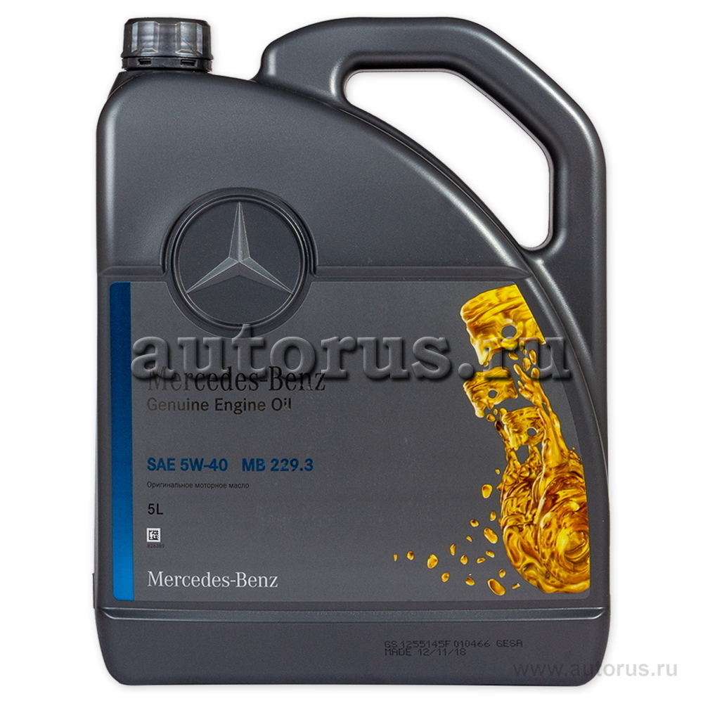 Масло моторное MERCEDES-BENZ МB 229.3 5W-40 5 л A000 989 77 02 13 BHFR ...