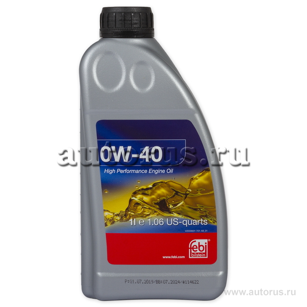 Масло моторное FEBI Bilstein 0W-40 синтетическое 1 л 101140 FEBI ...