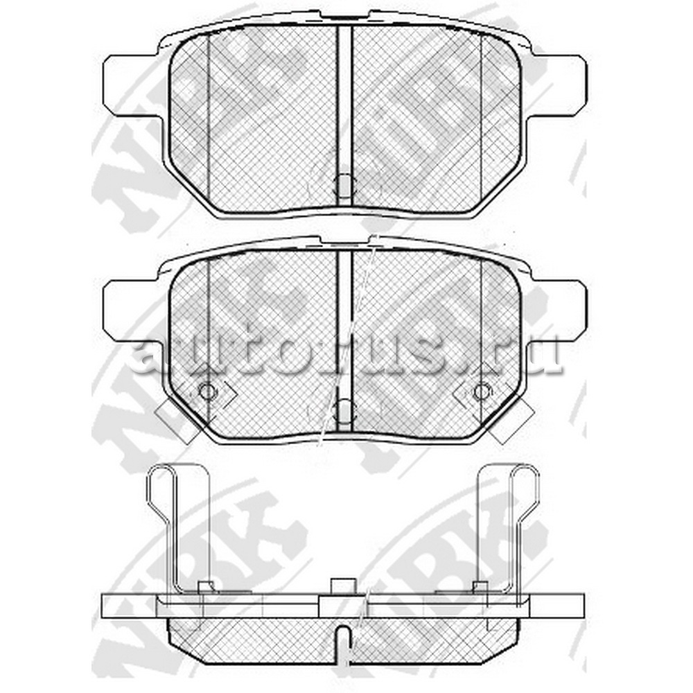 Колодки тормозные задние NIBK PN1519 NIBK артикул PN1519 - цена ...