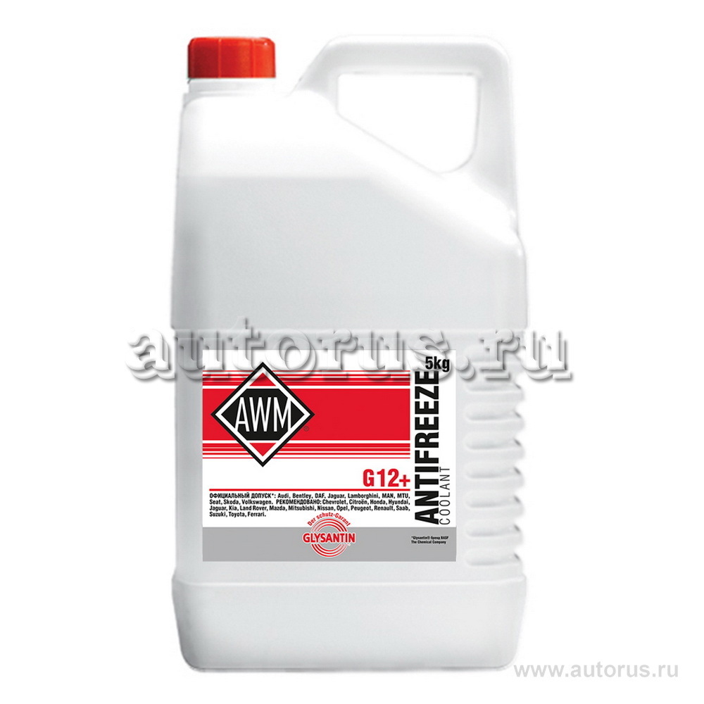 Антифриз AWM 12+/ Glysantin G 30 Ready Mix G12+ готовый -30C 5 кг ...
