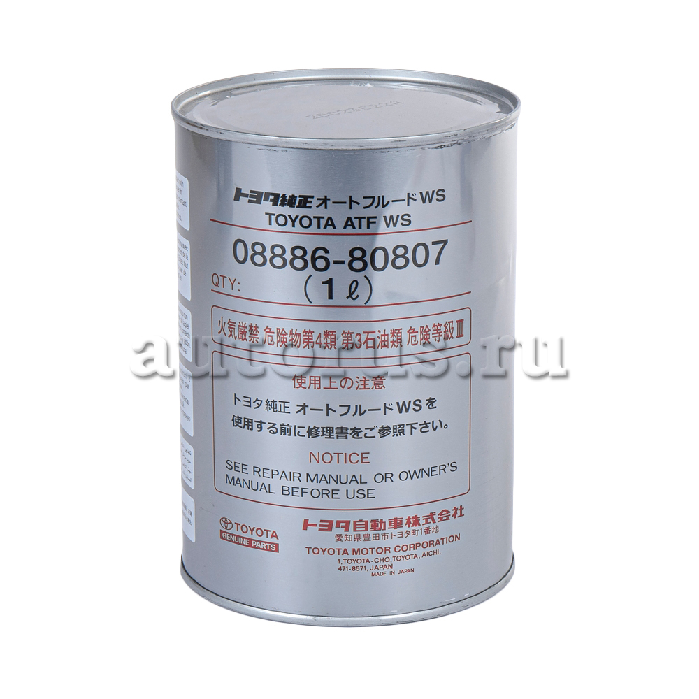 Масло трансмиссионное TOYOTA ATF WS синтетическое 1 л 08886-80807 ...