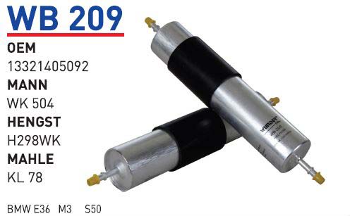 Фильтр топливный WUNDER FILTER WB-209 WUNDER FILTER артикул WB-209 ...