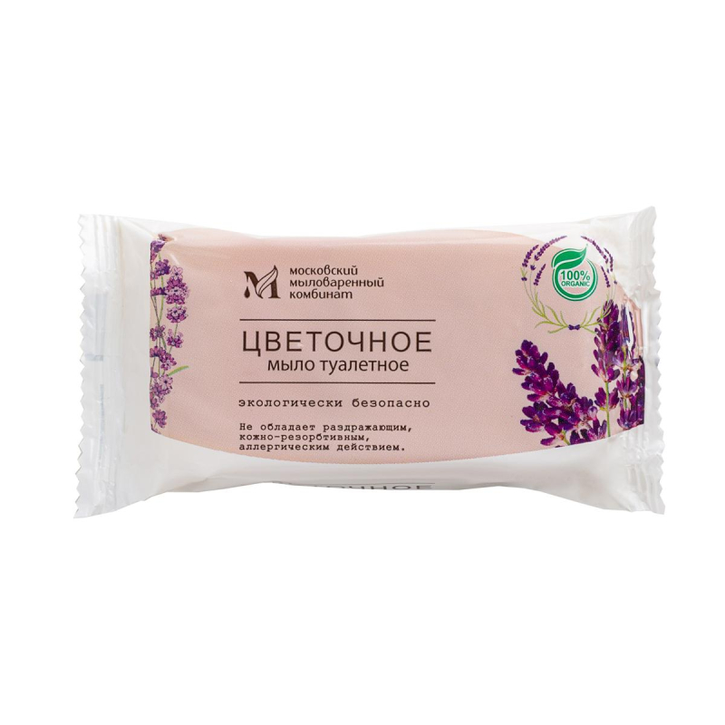 Мыло туалетное Цветочное в цвет. обертке флоупак 100гр. МКТУ1321 ...